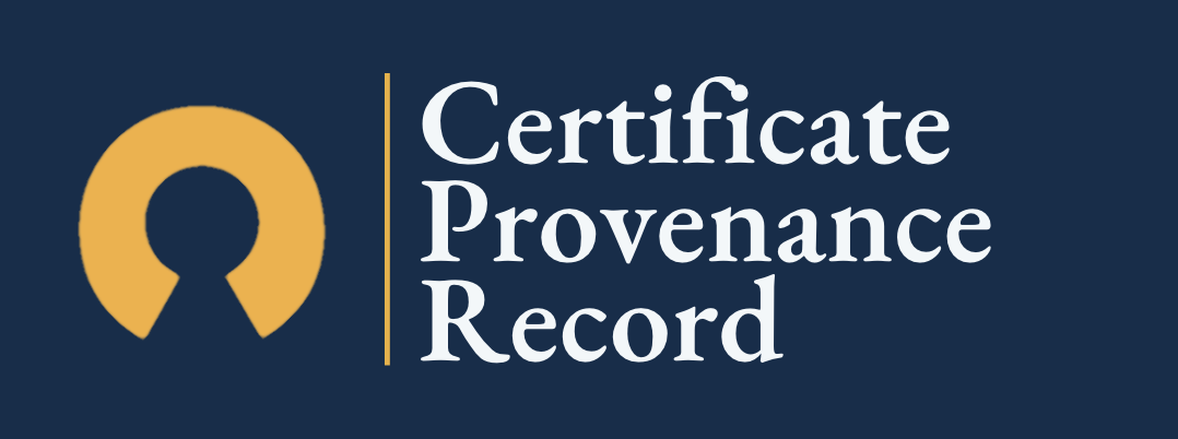 Certificate Provenance Record